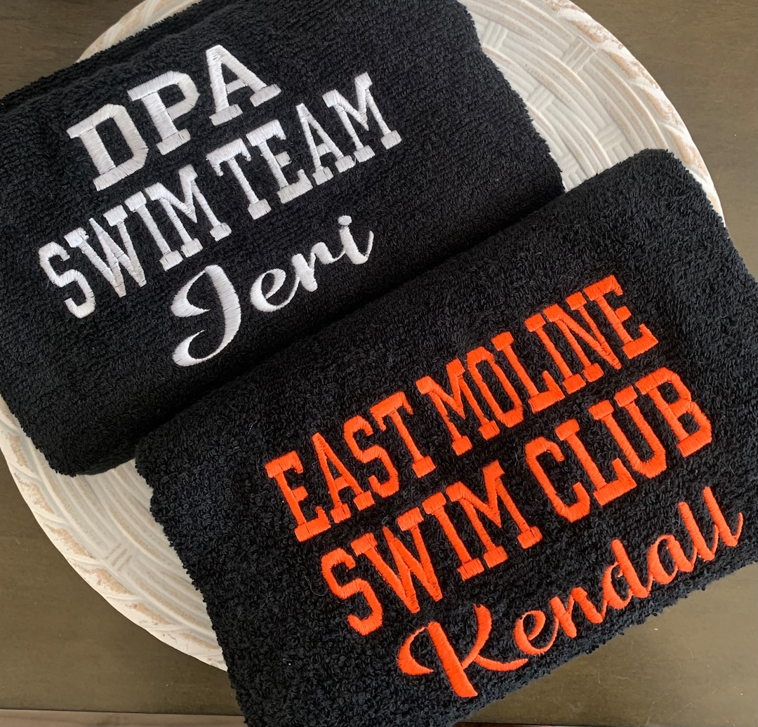 Personalized Swim Team Towel/ Custom Swim Towel / Swim Team - Etsy