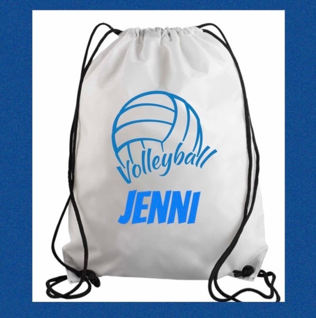 Personalized Volleyball Backpack Birthday Gift Personalized Drawstring ...