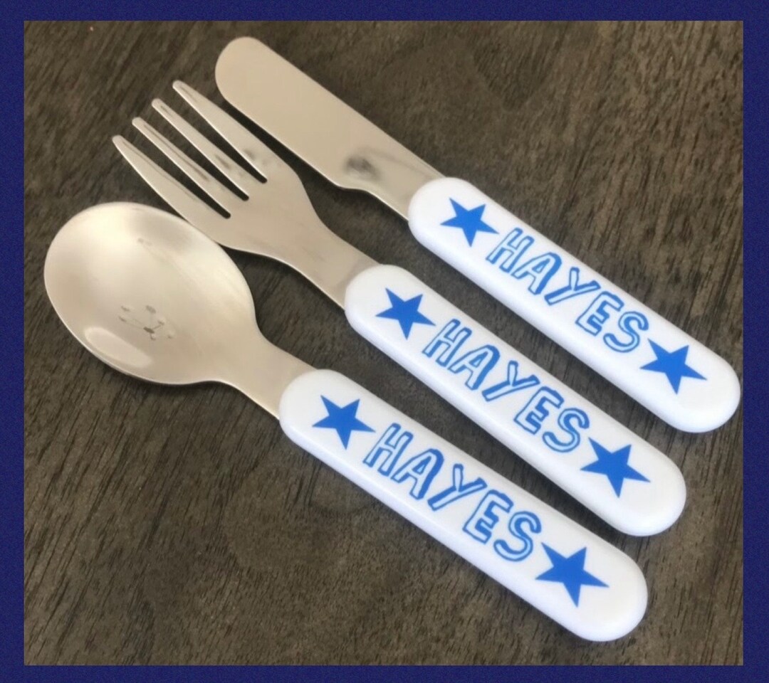 Personalized Kids Silverware Custom Kids Fork, Spoon, Knife / Baby ...
