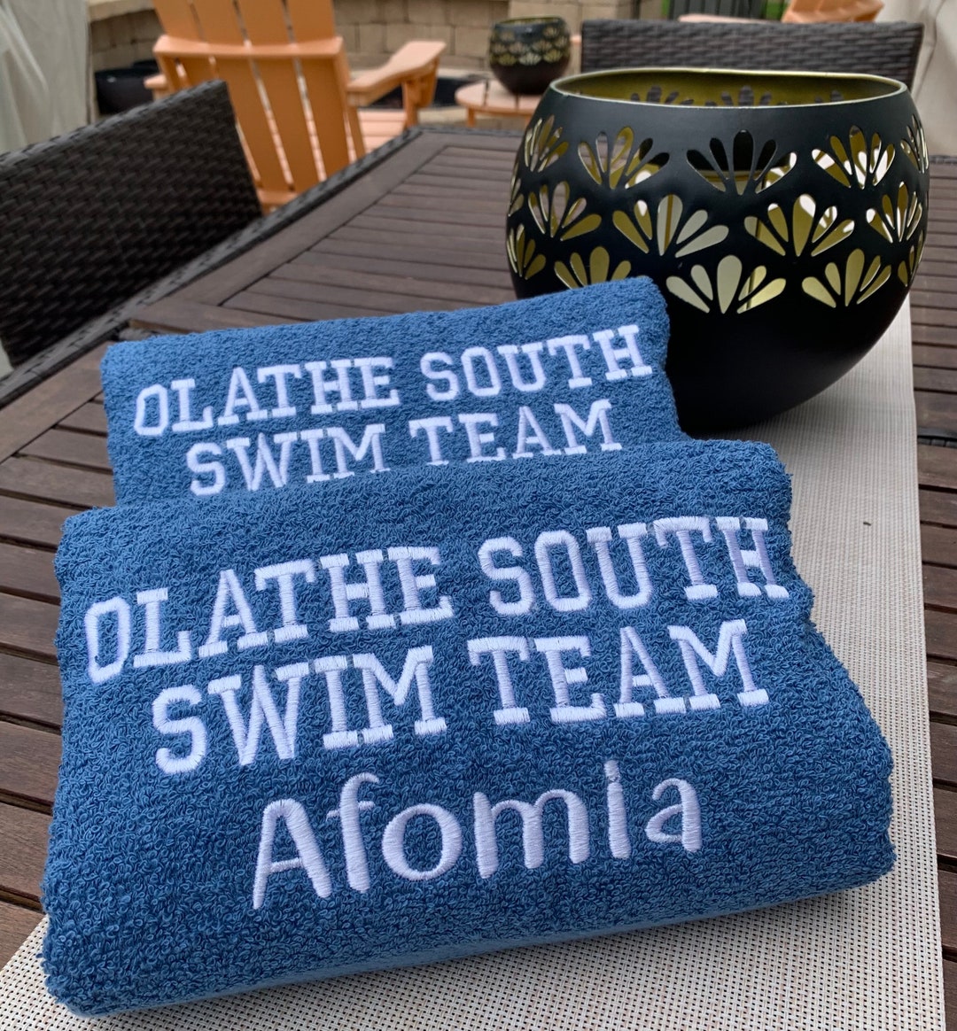 Personalized Swim Team Towel/ Custom Swim Towel / Swim Team Gift 30 X ...