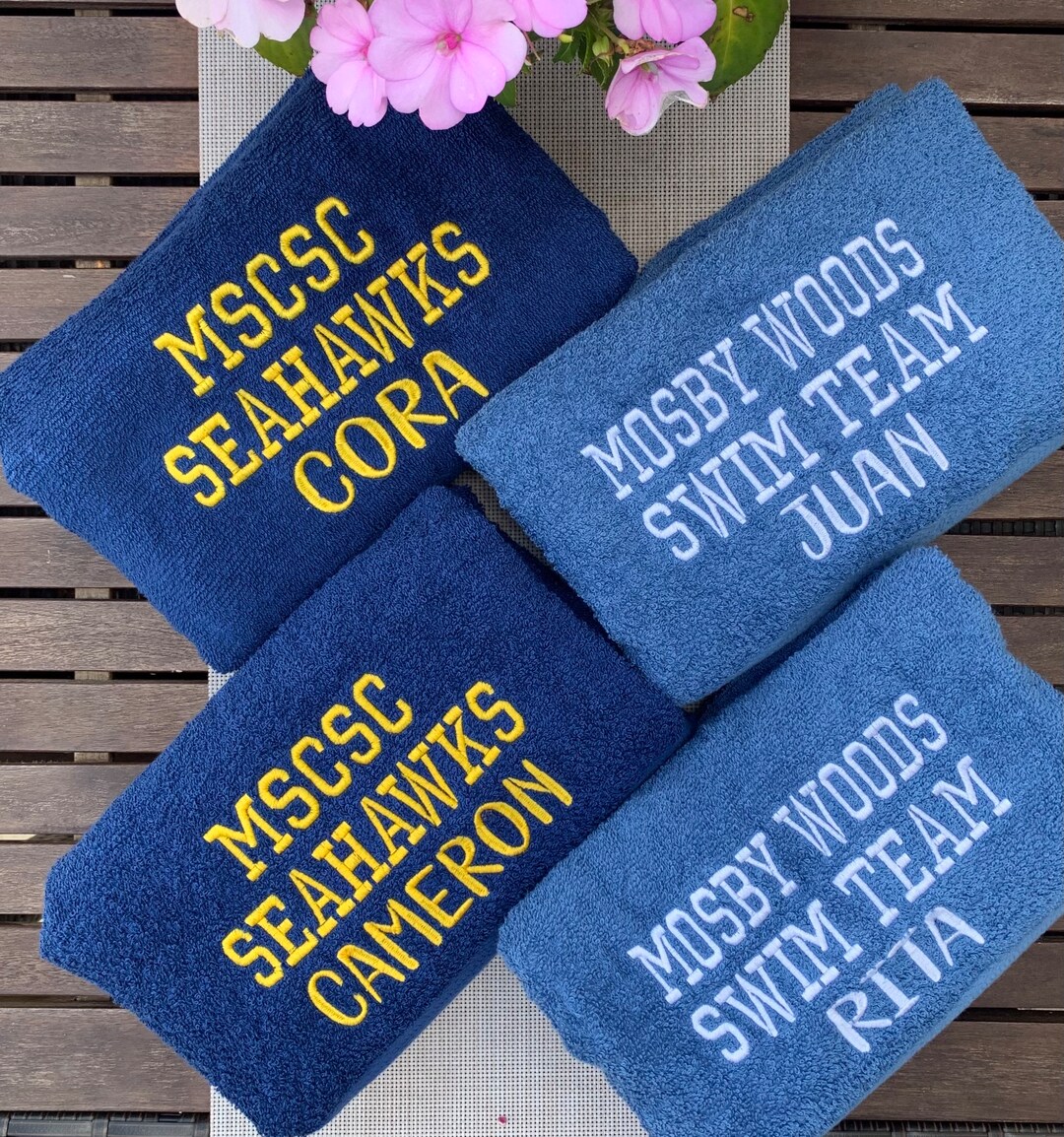 Personalized Swim Team Towel/ Custom Swim Towel / Swim Team Gift 30 X ...