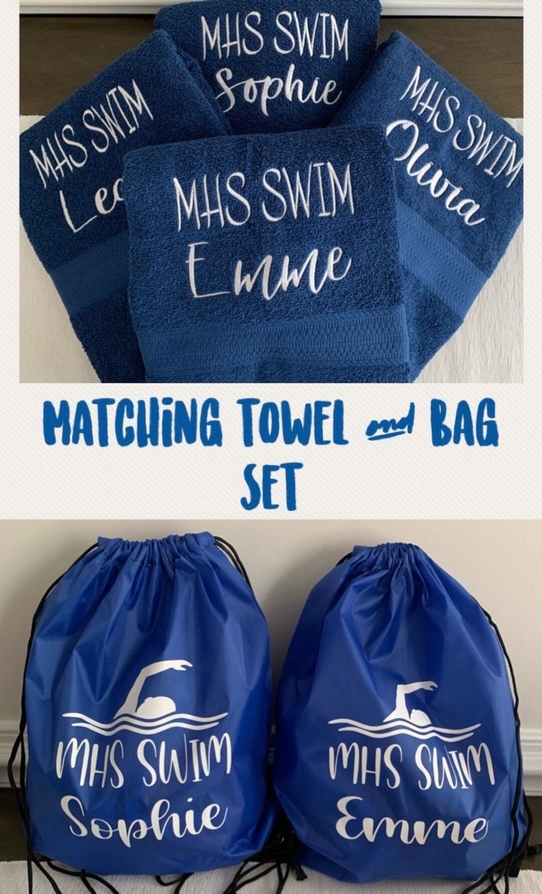 Personalized Swim Team Towel Swim Towel Custom Swim Towels / Swim Team ...