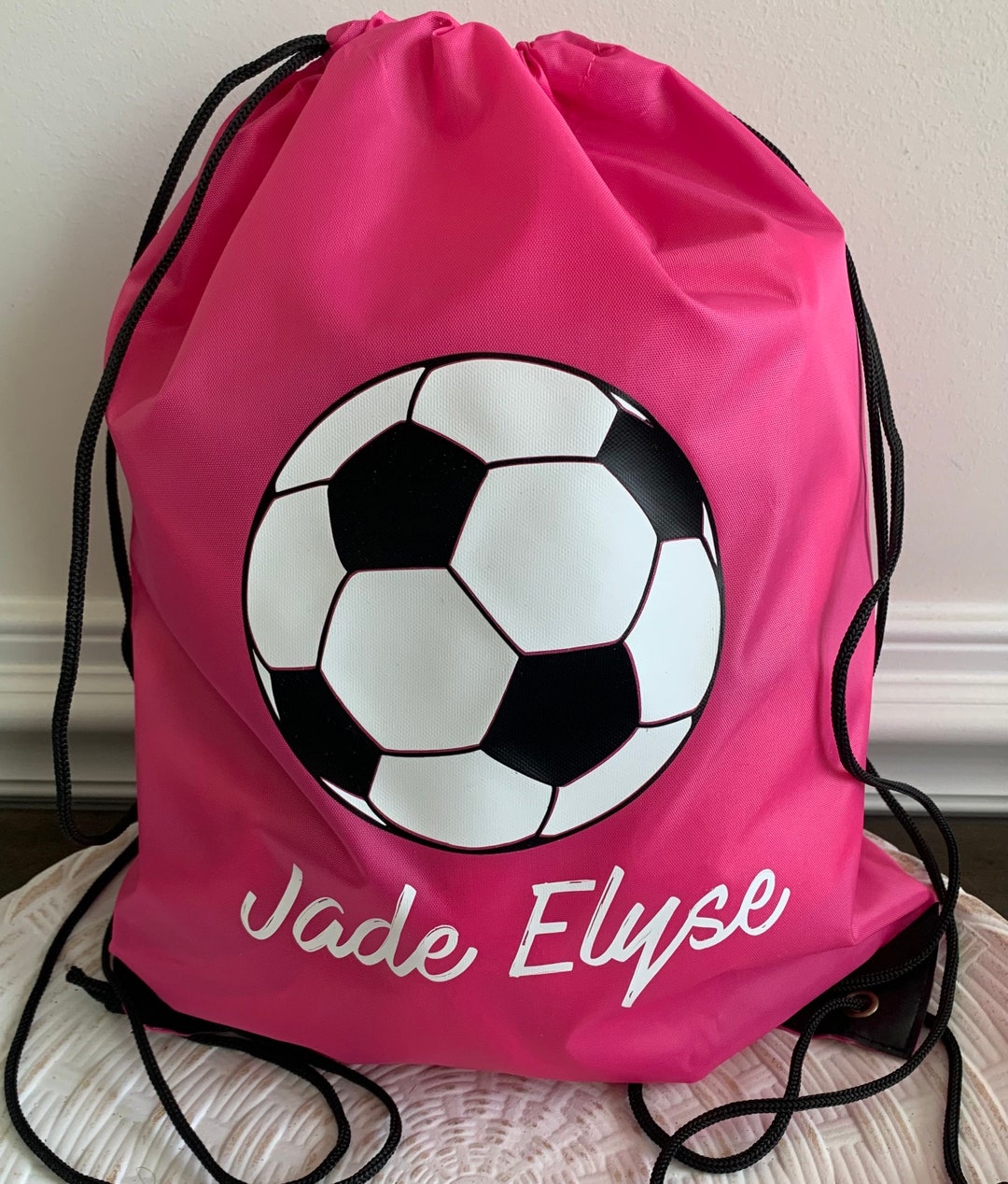 Personalized Soccer Backpack / Custom Basketball Drawstring Bag ...