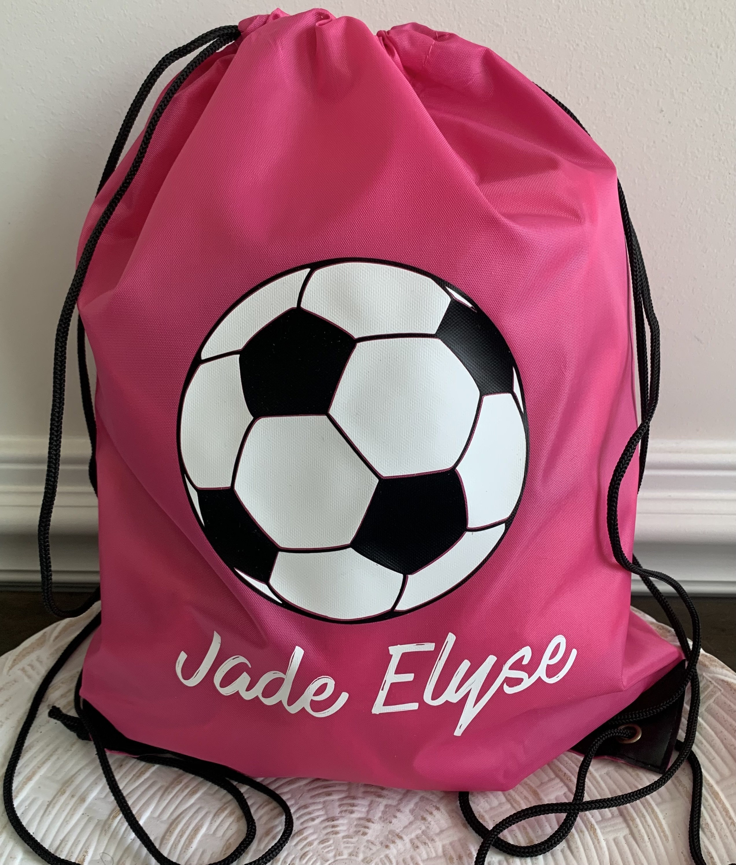 Personalized Soccer Backpack / Custom Basketball Drawstring Bag ...