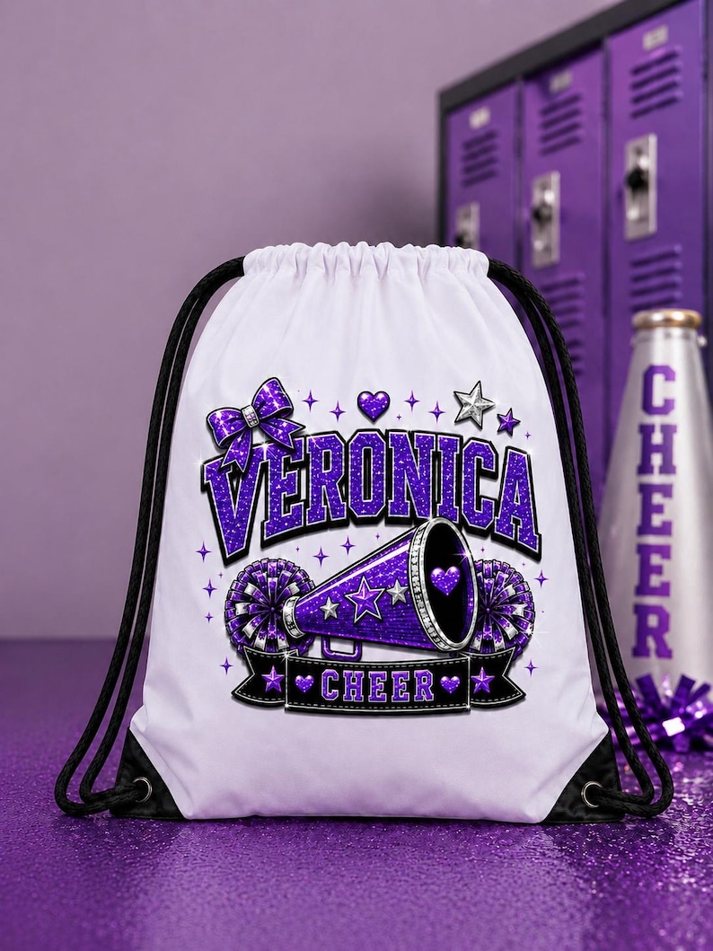 Personalized Cheer Backpack / Birthday Gift Personalized Drawstring Bag ...