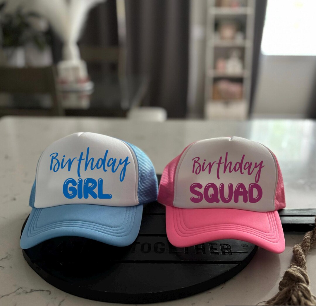Personalized Birthday Girl Hat, Birthday Squad Hat, Custom Kids Hat ...