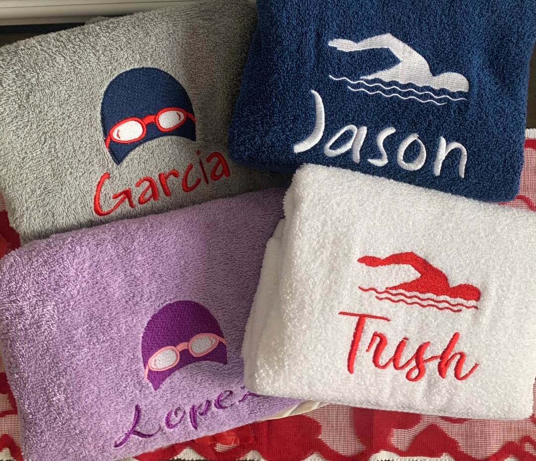Personalized Swim Team Towel/ Custom Swim Towel / Swim Team Gift 30 X ...
