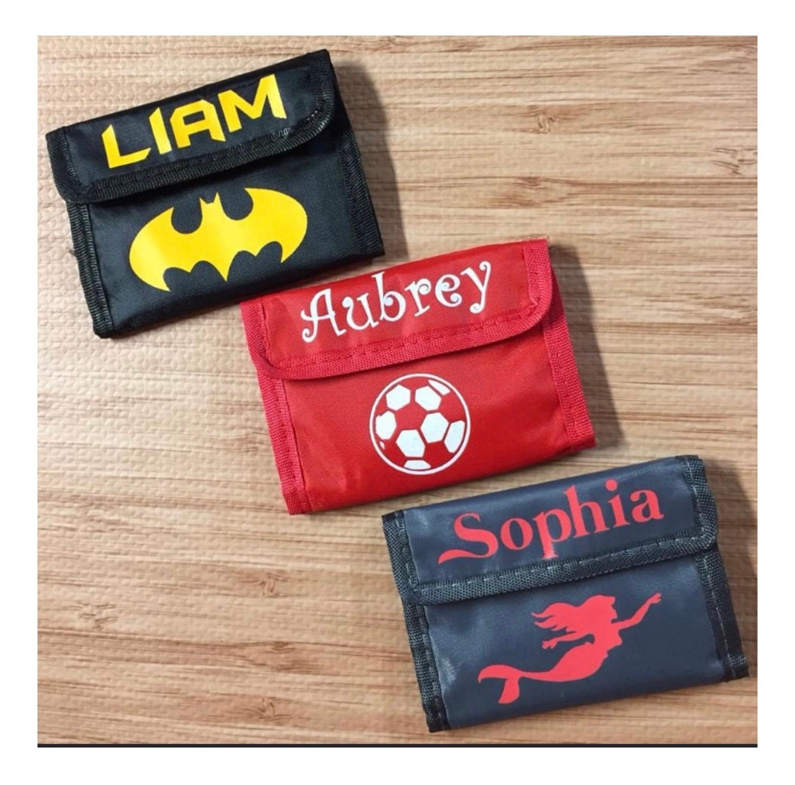 Personalized Trifold Wallet, Custom Kids Wallet, Soccer Wallet ...