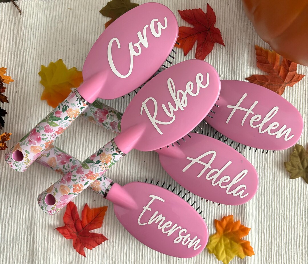 5 Personalized Hair Brush, Custom Hair Brush Party Favor, Birthday Gift ...