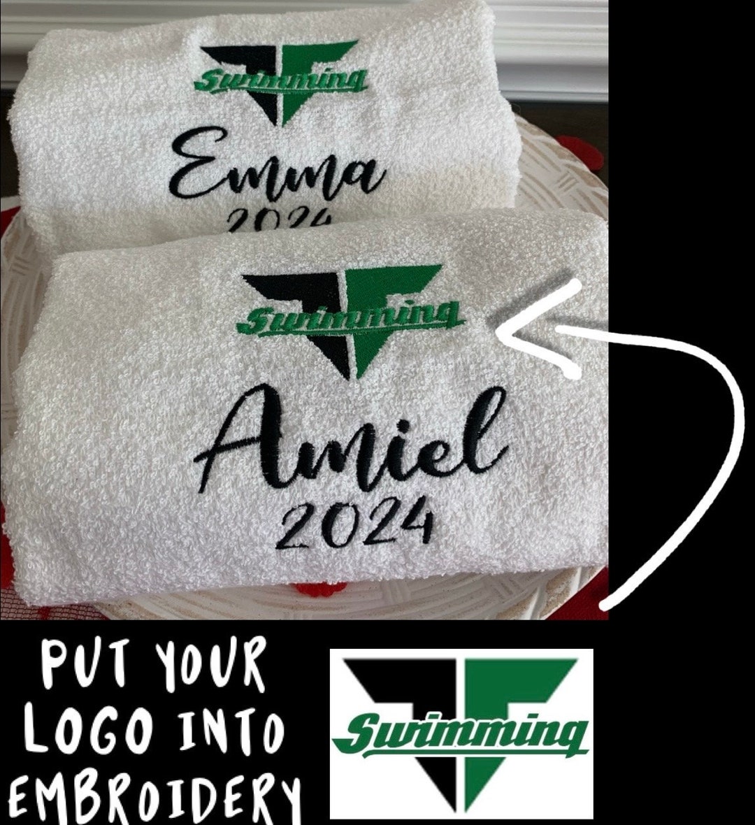 Personalized Swim Team Towel/ Custom Swim Towel / Swim Team Gift 30 X ...