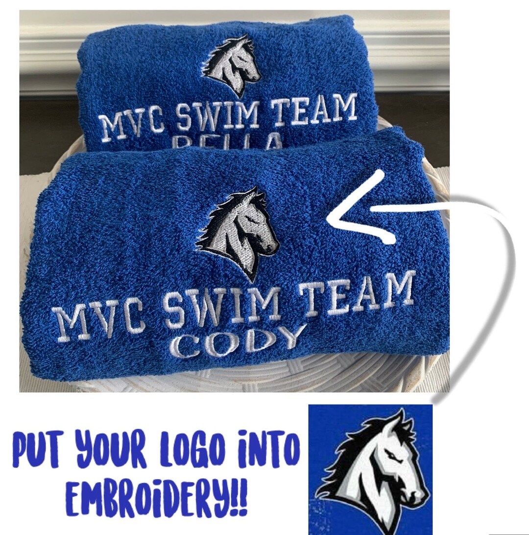 20 Personalized Swim Team Towel/ Custom Swim Towel / Custom Logo Towel ...