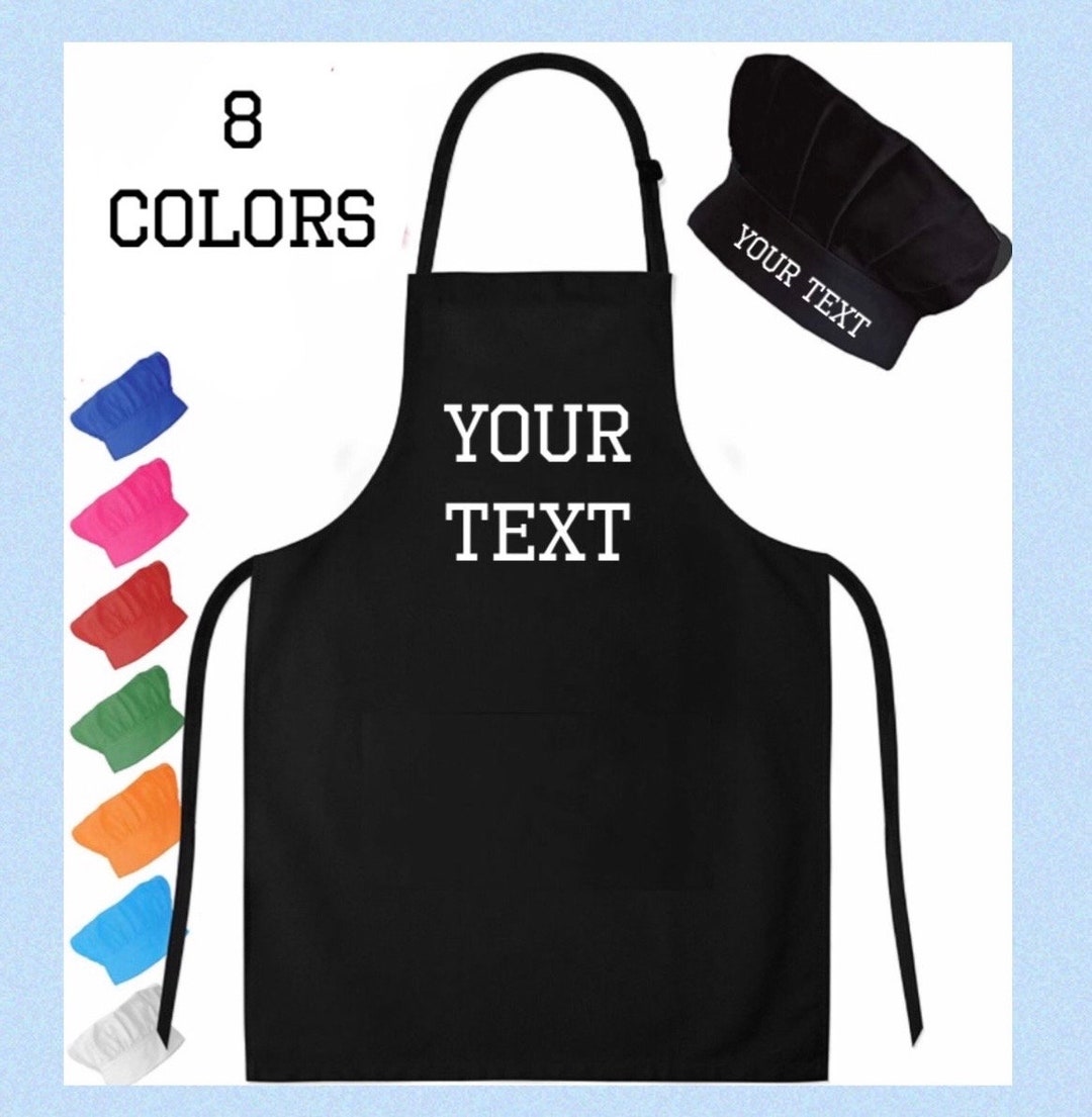 7 Personalized Kids Chef Hat Set Custom Adult Chef Hat Set Christmas ...