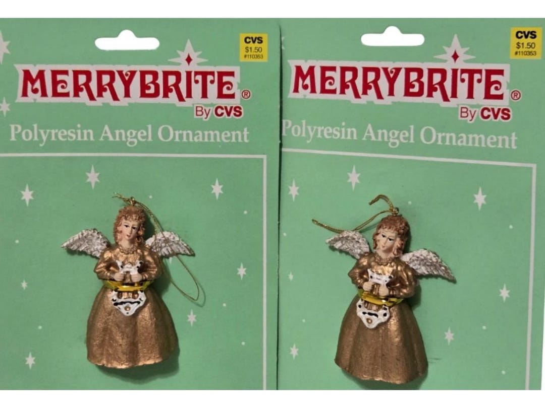 Merry Brite by CVS Vintage Polyresin Angel Collectible Christmas ...