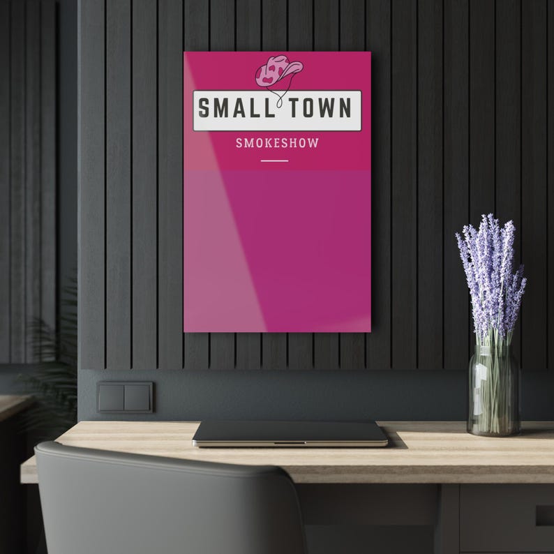 Small Town Acrylic Print - Colorful Wall Art, Modern Decor, Home Gift ...