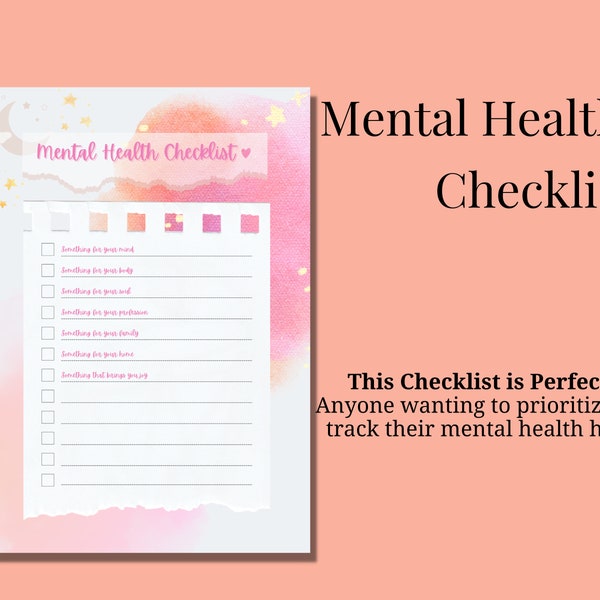 Mental Health Planner - Etsy