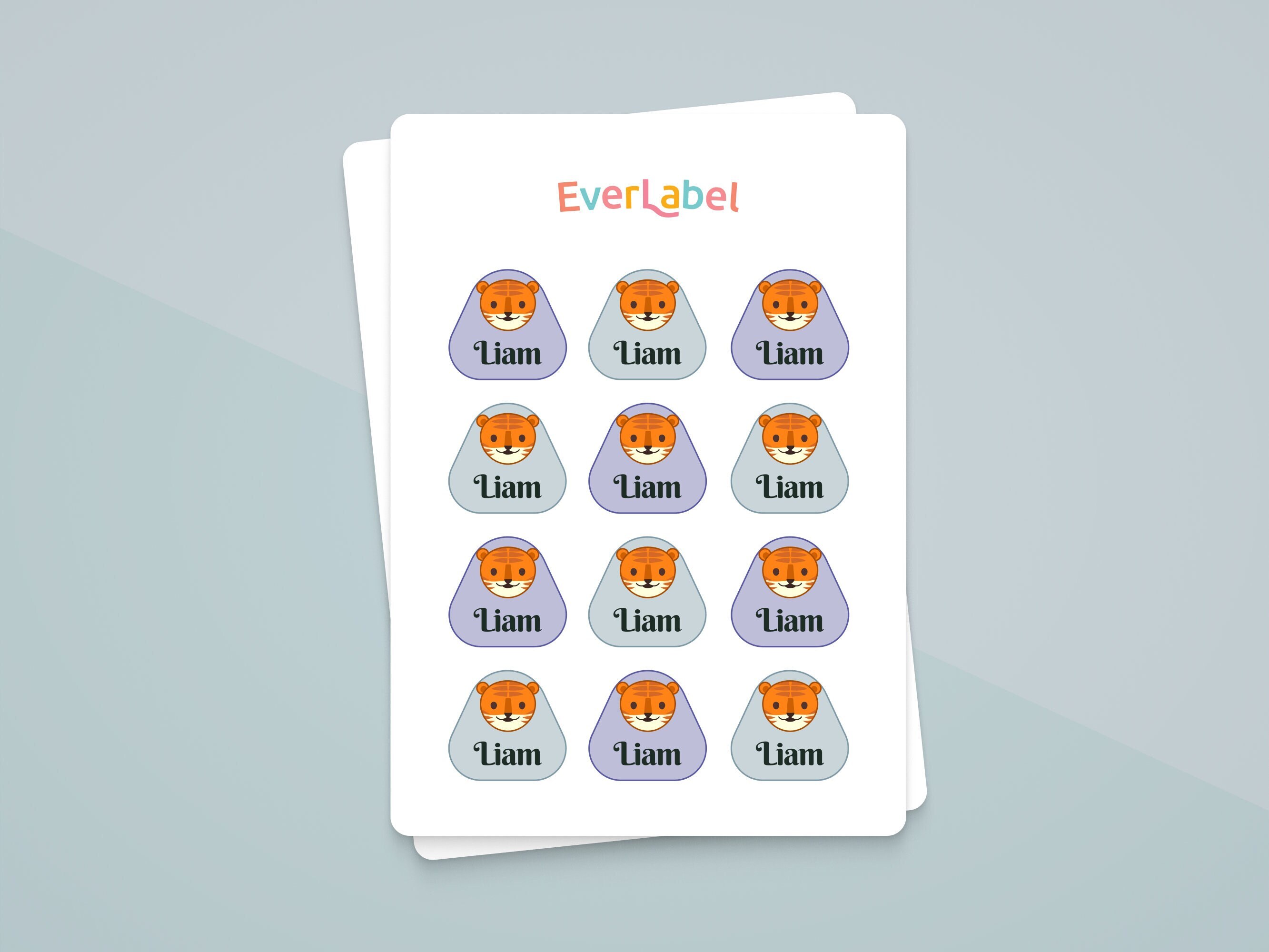 Dishwasher Safe Daycare Labels Cute Animal Tiger Kid Label - Etsy