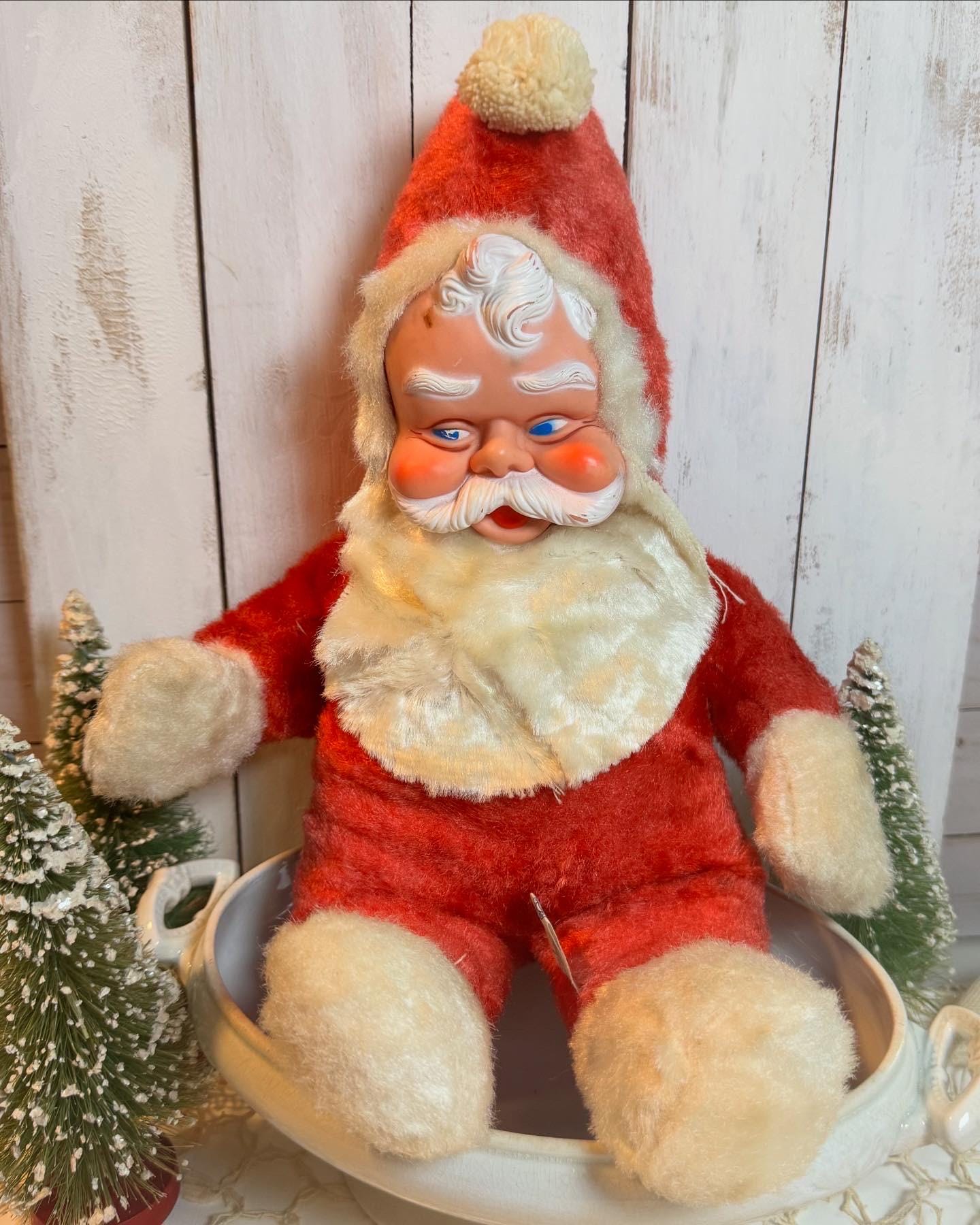 Santa 1950’s Vintage Stuffed Rubber Face Santa - Etsy