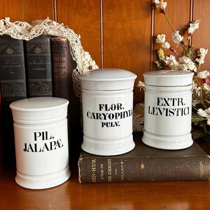 Antique Apothecary Jars - Etsy
