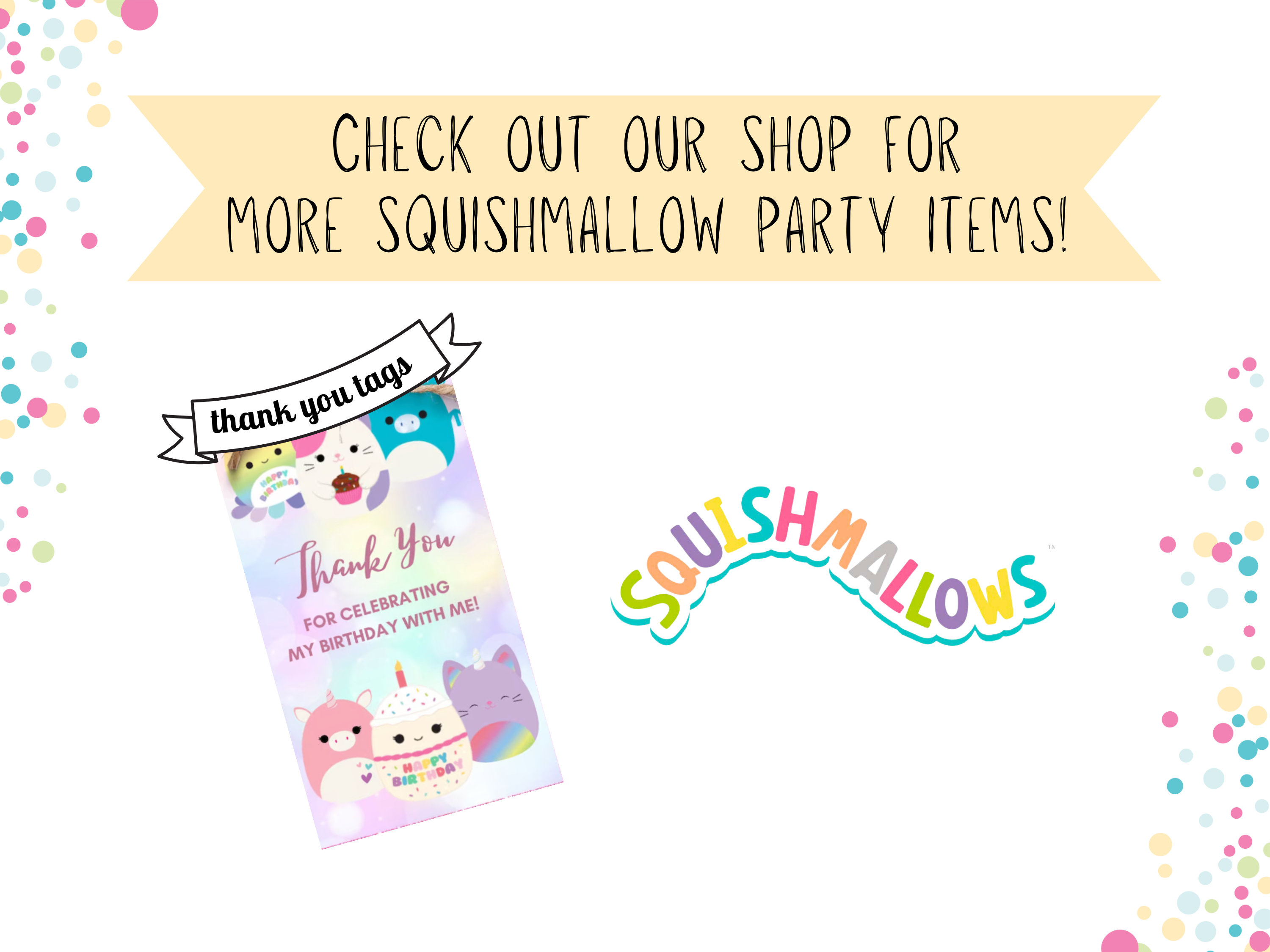 Squishmallow Custom Water Bottle Label, Squishmallow Party, Rainbow ...