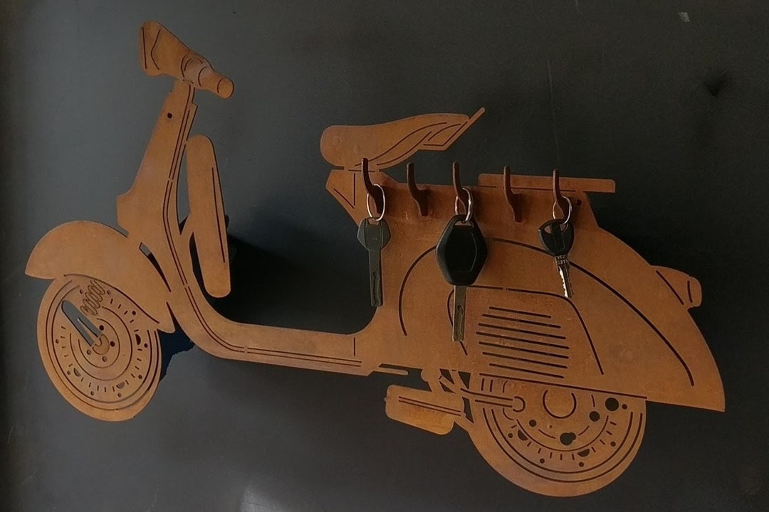 Vespa Key Holder Laser Cut Files Metal Garden - Etsy