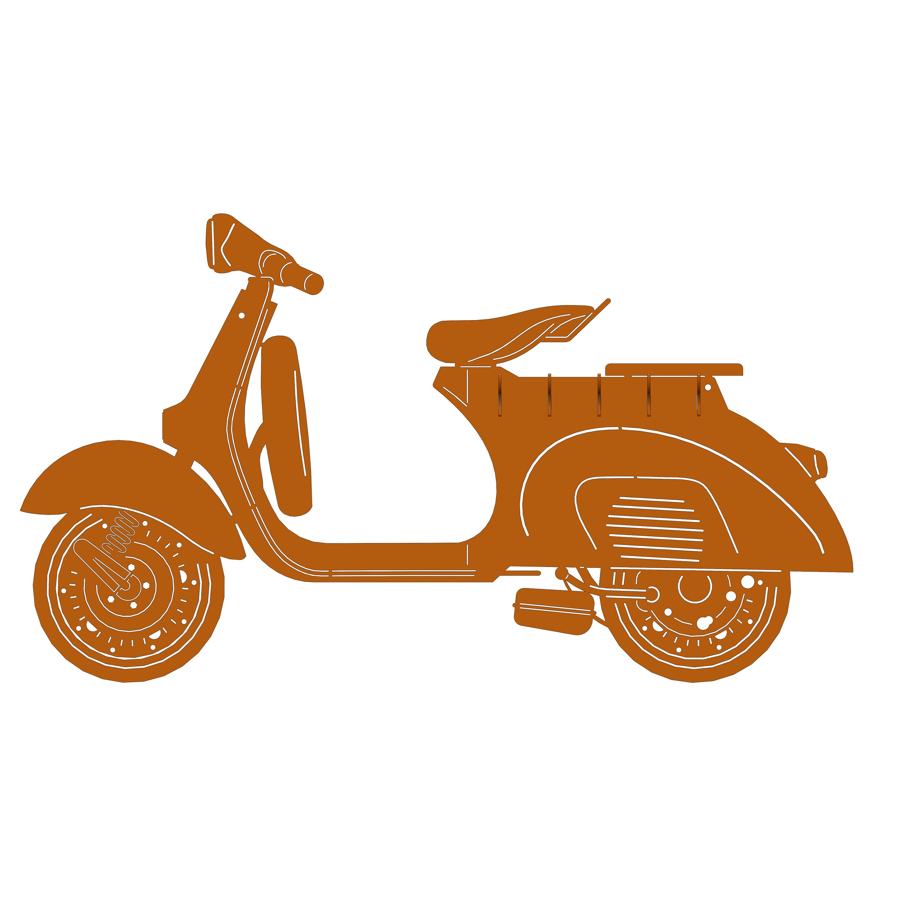 Vespa Key Holder Laser Cut Files Metal Garden - Etsy