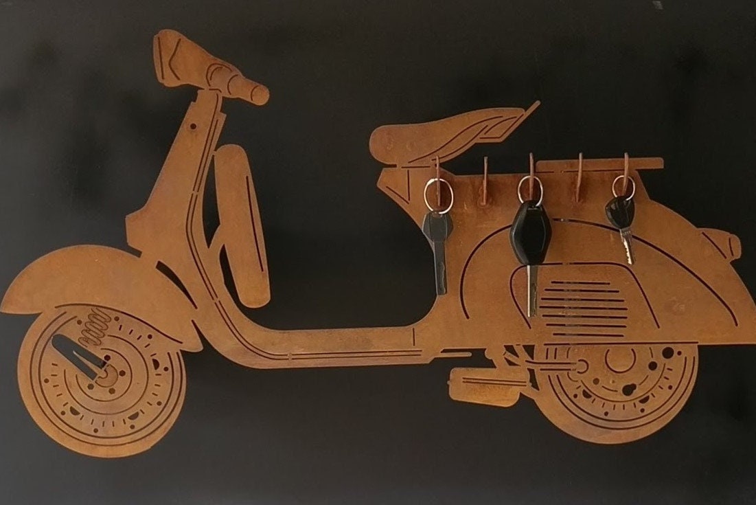 Vespa Key Holder Laser Cut Files Metal Garden - Etsy