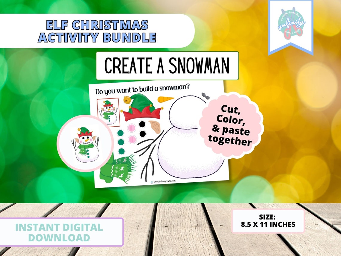 Elf Activity Bundle, Kids Printables, Elf Coloring Sheets, Christmas ...