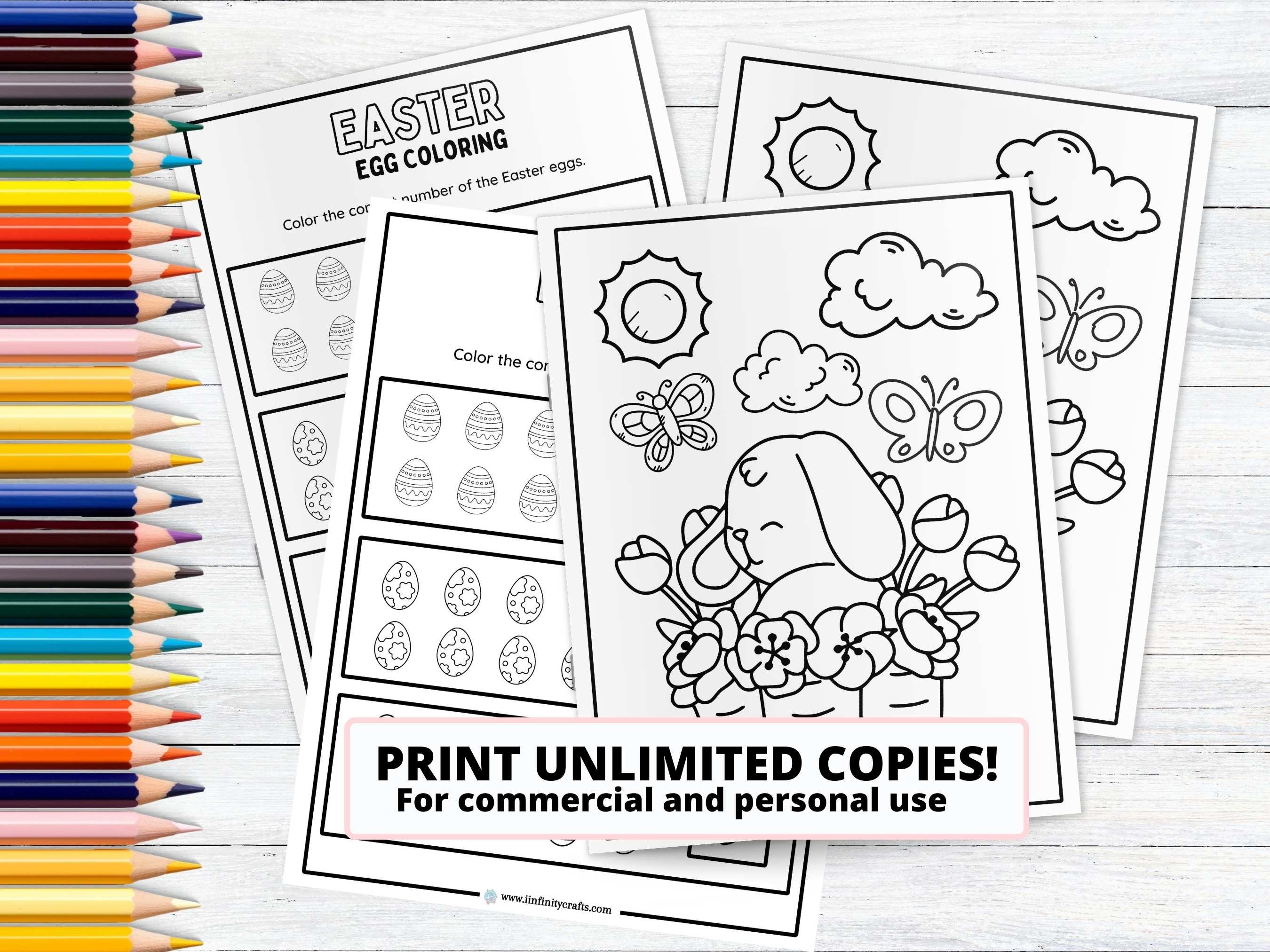 Easter Coloring Pages and Activities | Kids Coloring Book | Easter Word ...