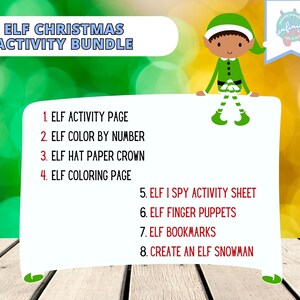 Elf Activity Bundle, Kids Printables, Elf Coloring Sheets, Christmas ...