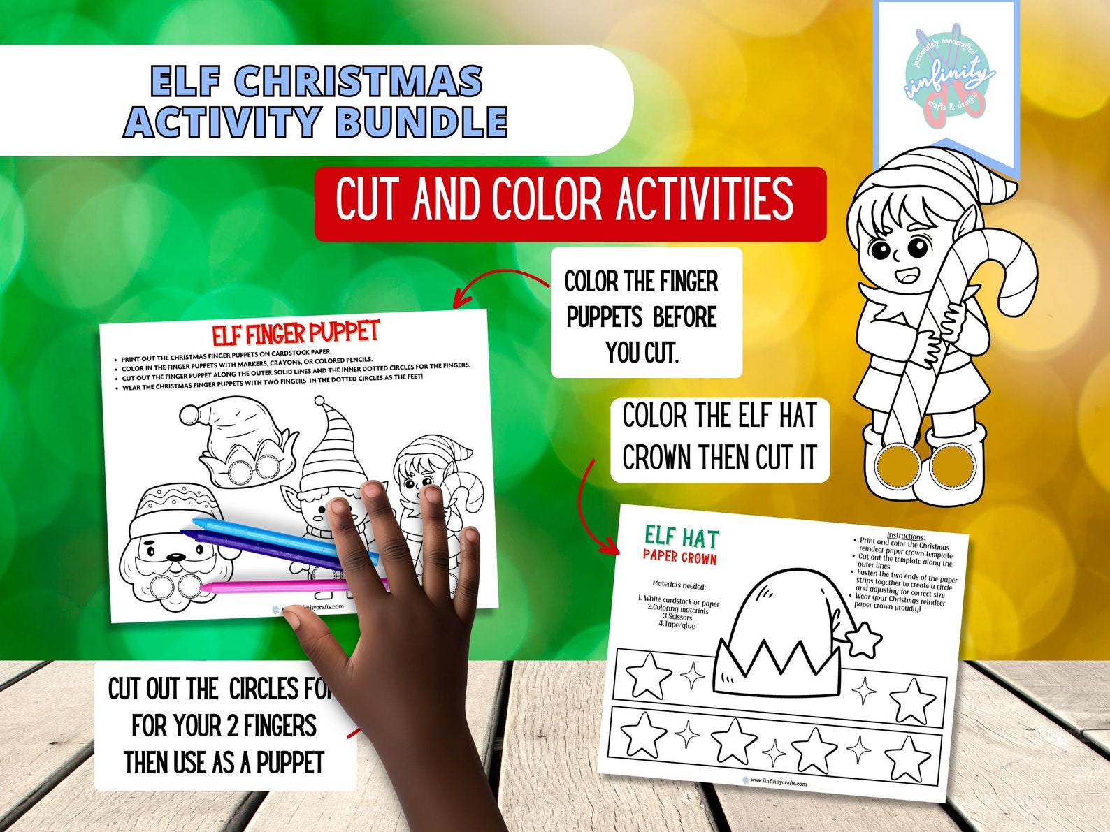 Elf Activity Bundle, Kids Printables, Elf Coloring Sheets, Christmas ...