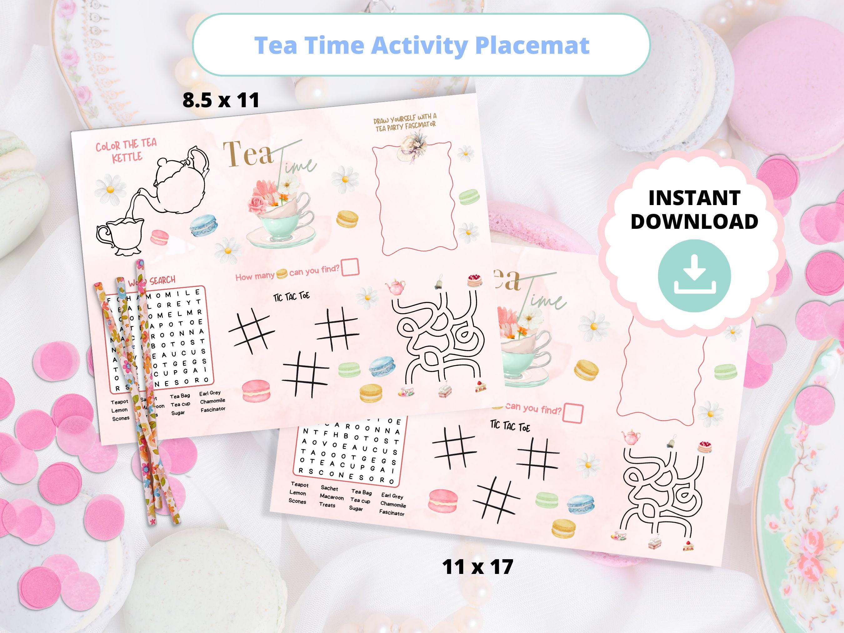 Tea Party Coloring Page | Tea Party Printable Activity Sheet | Kids Tea ...