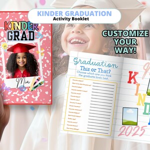 Graduation Activity Booklet Template | Editable Graduation Memory Book ...