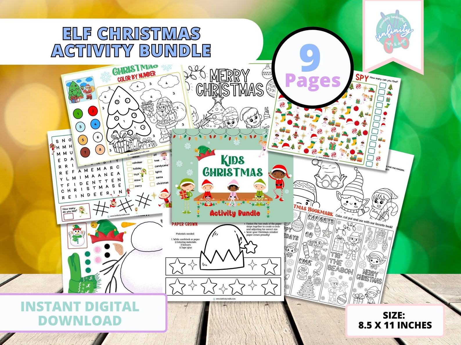 Elf Activity Bundle, Kids Printables, Elf Coloring Sheets, Christmas ...