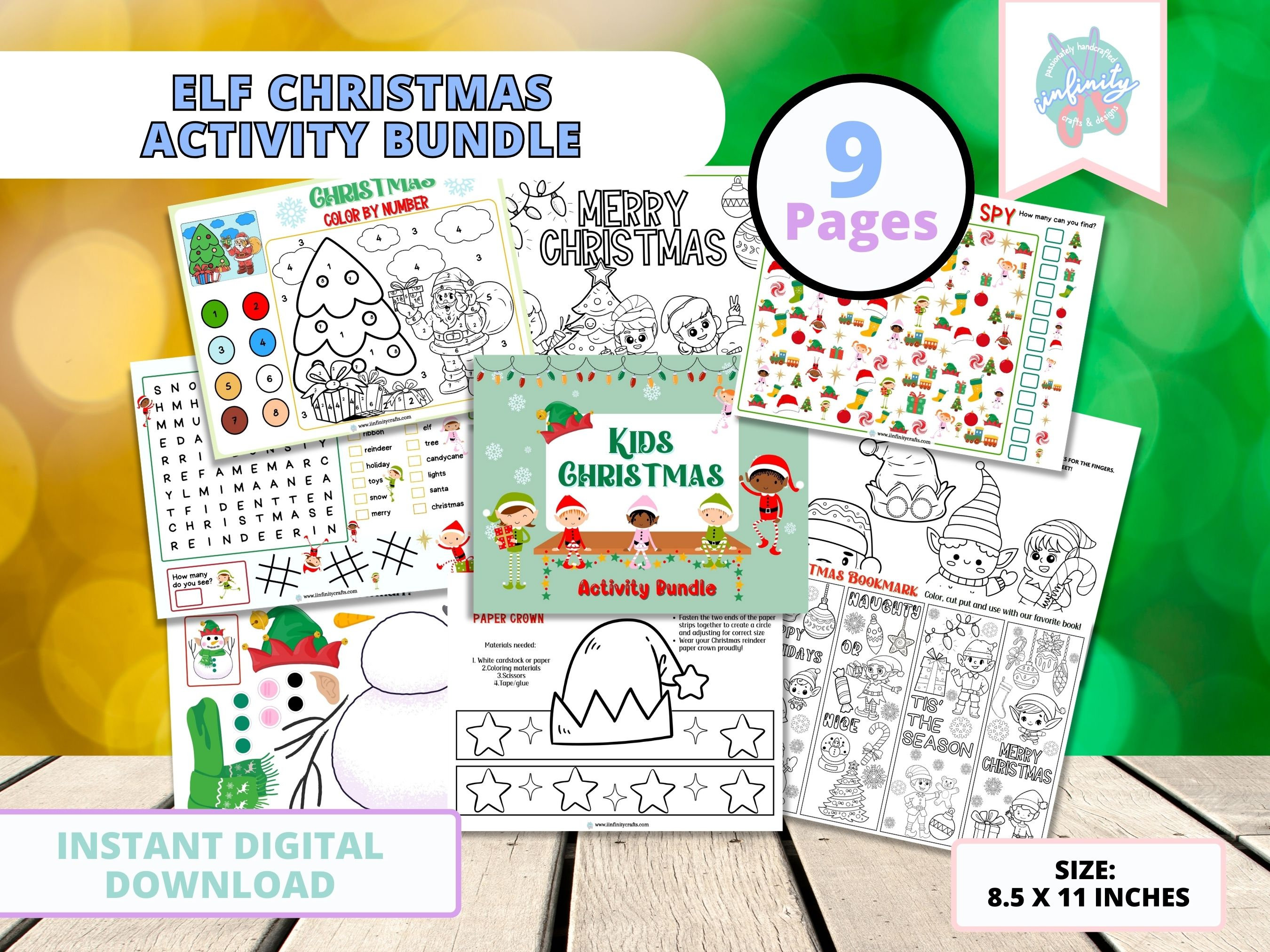 Elf Activity Bundle, Kids Printables, Elf Coloring Sheets, Christmas ...
