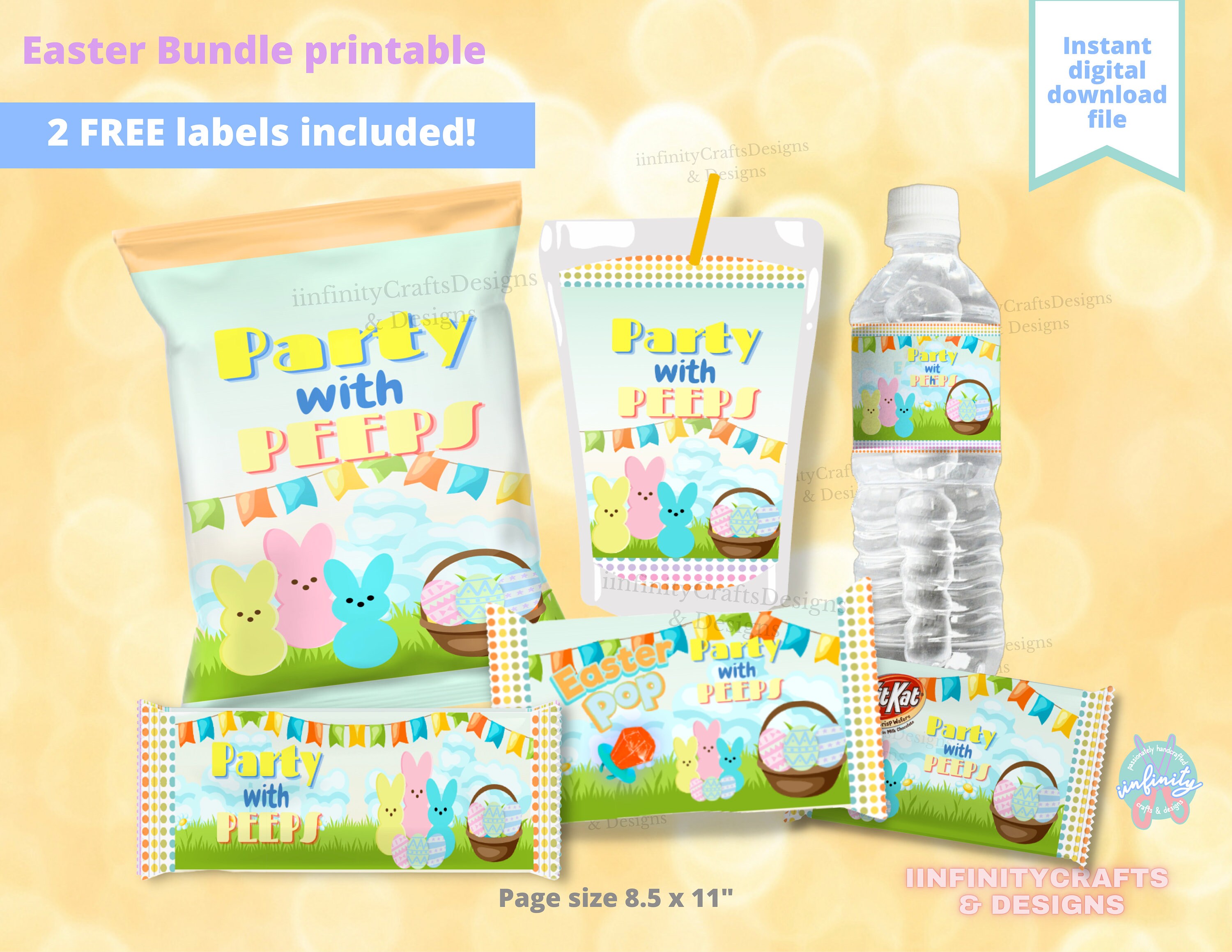 Party With Peep Party Bundle, Easter Chip Bag, Easter Basket Stuffer ...