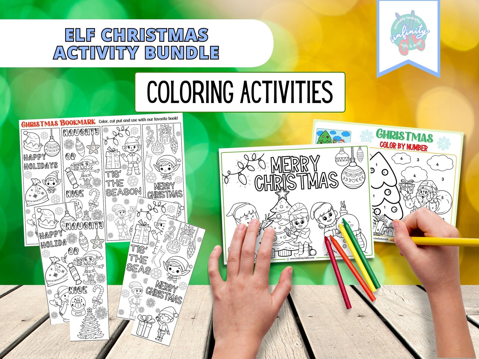 Elf Activity Bundle, Kids Printables, Elf Coloring Sheets, Christmas ...