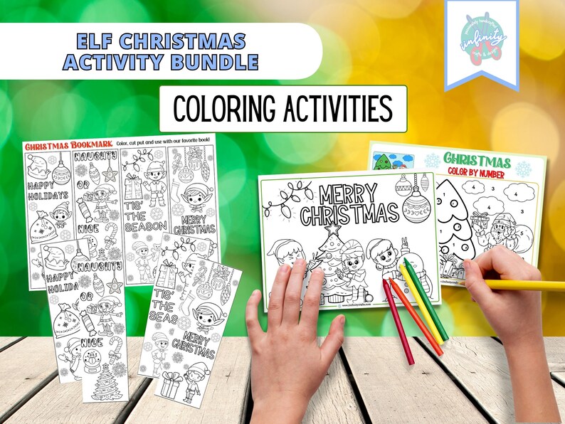 Elf Activity Bundle, Kids Printables, Elf Coloring Sheets, Christmas ...