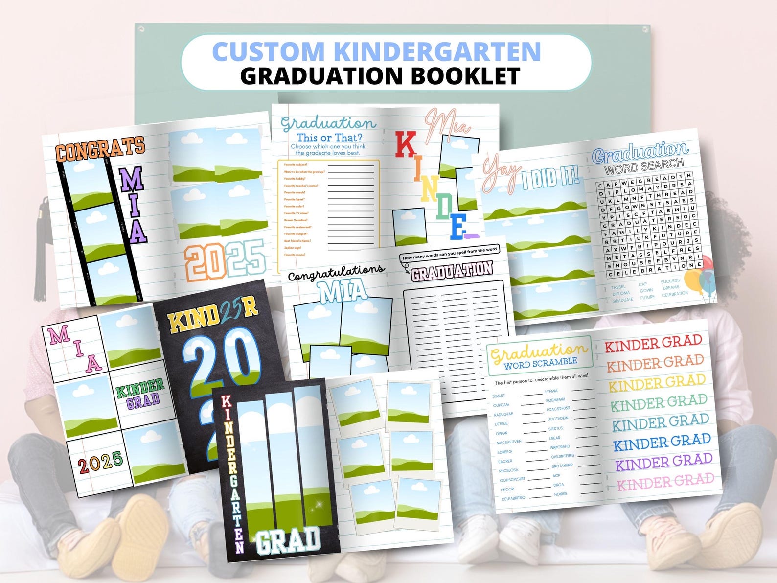 Graduation Activity Booklet Template | Editable Graduation Memory Book ...