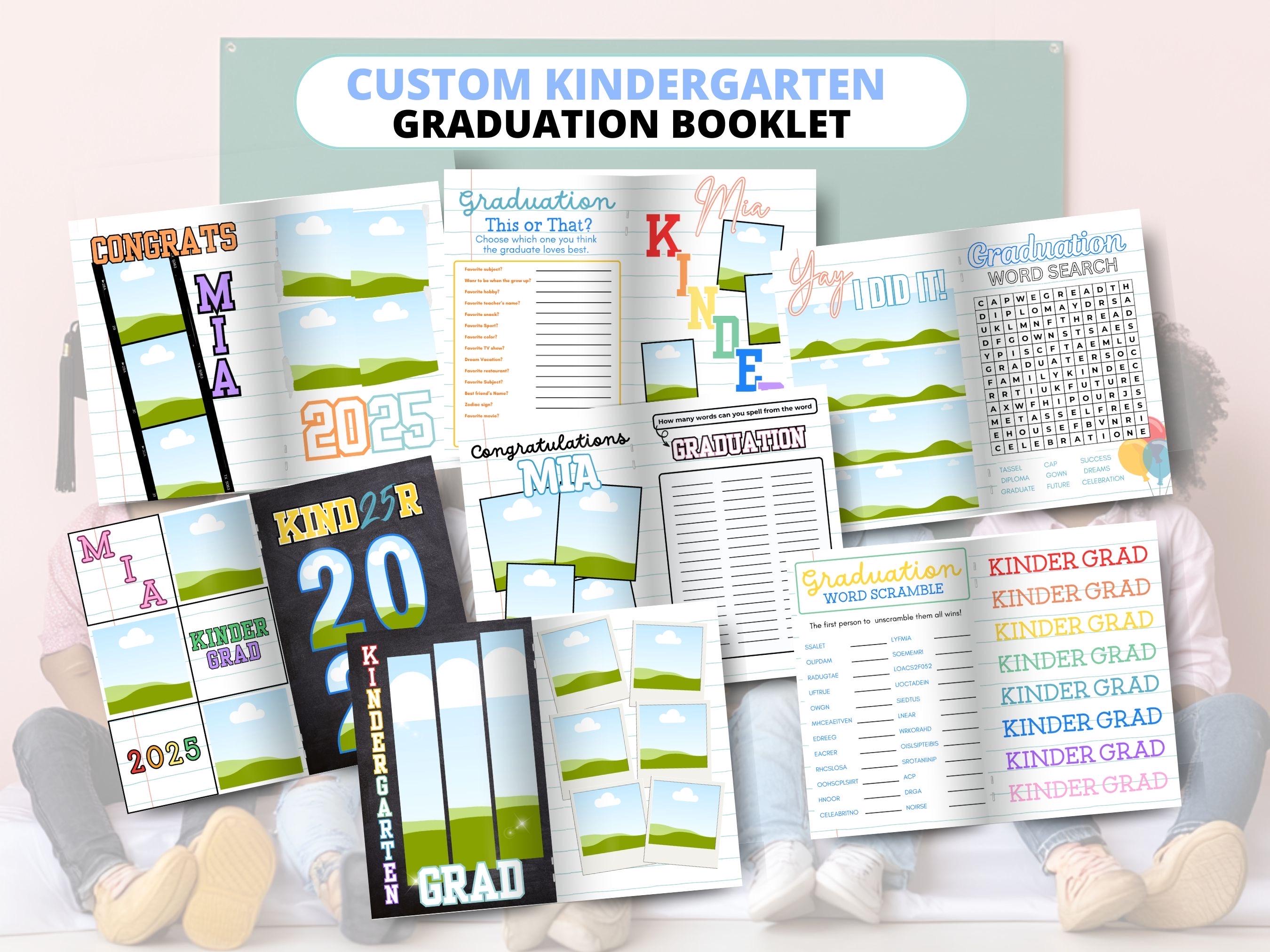 Graduation Activity Booklet Template | Editable Graduation Memory Book ...