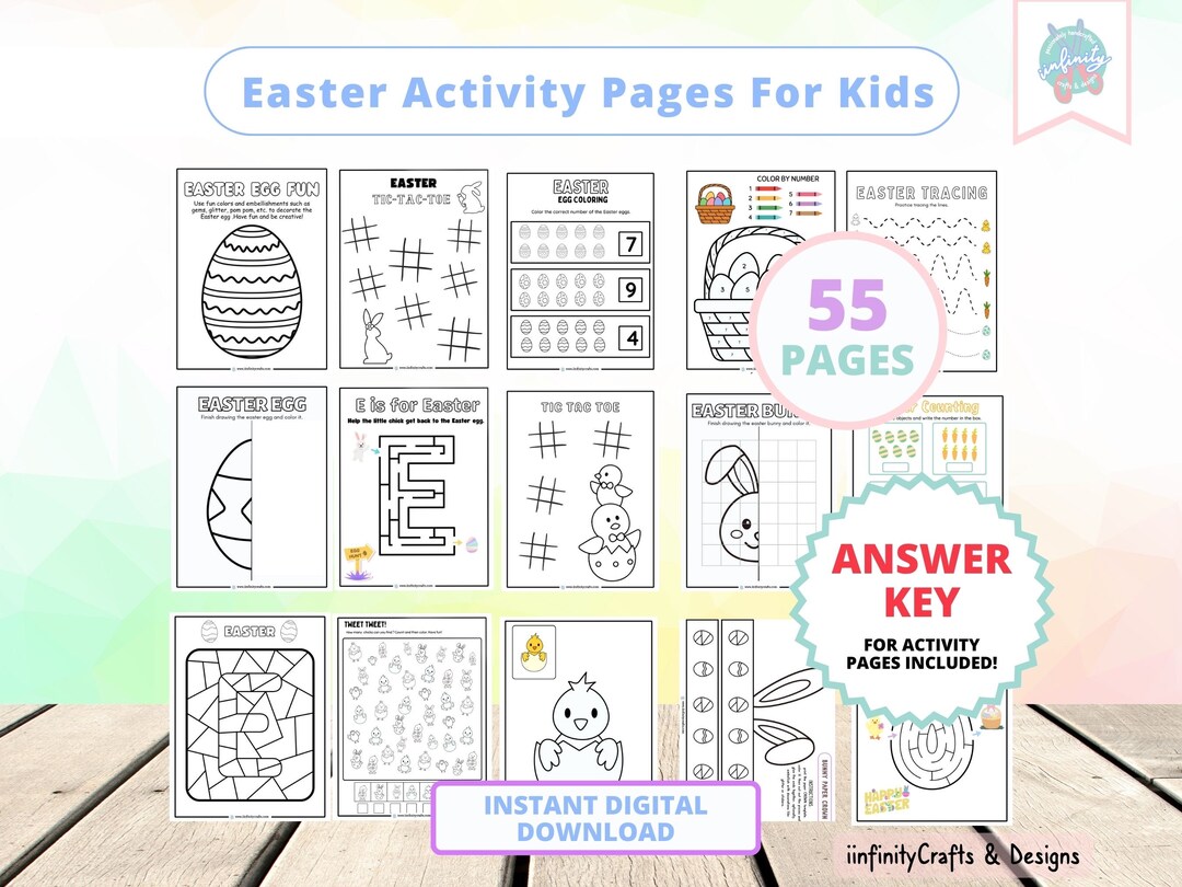 Easter Activity Pages for Kids | Kids Coloring Pages | Easter Word ...