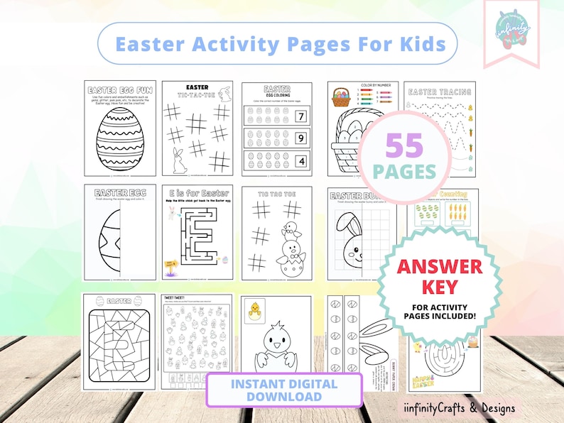 Easter Activity Pages for Kids | Kids Coloring Pages | Easter Word ...