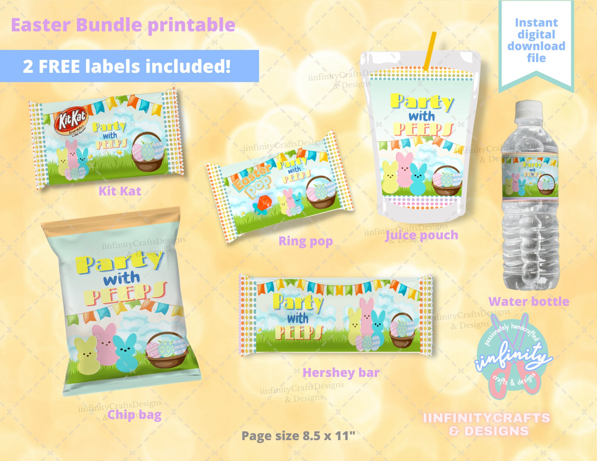 Party With Peep Party Bundle, Easter Chip Bag, Easter Basket Stuffer ...