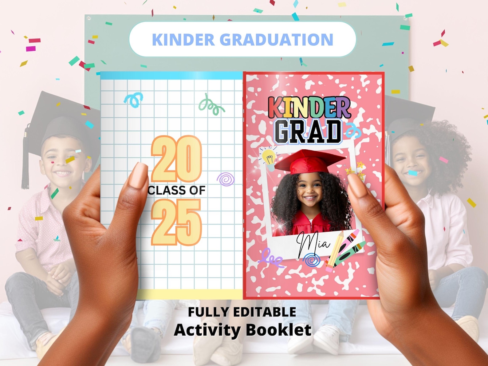 Graduation Activity Booklet Template | Editable Graduation Memory Book ...