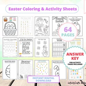 Easter Coloring Pages and Activities | Kids Coloring Book | Easter Word ...