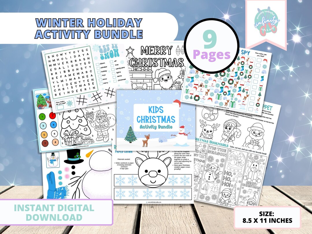 Winter Break Activity Bundle, Snowman Cutting Activity, Winter Holiday ...