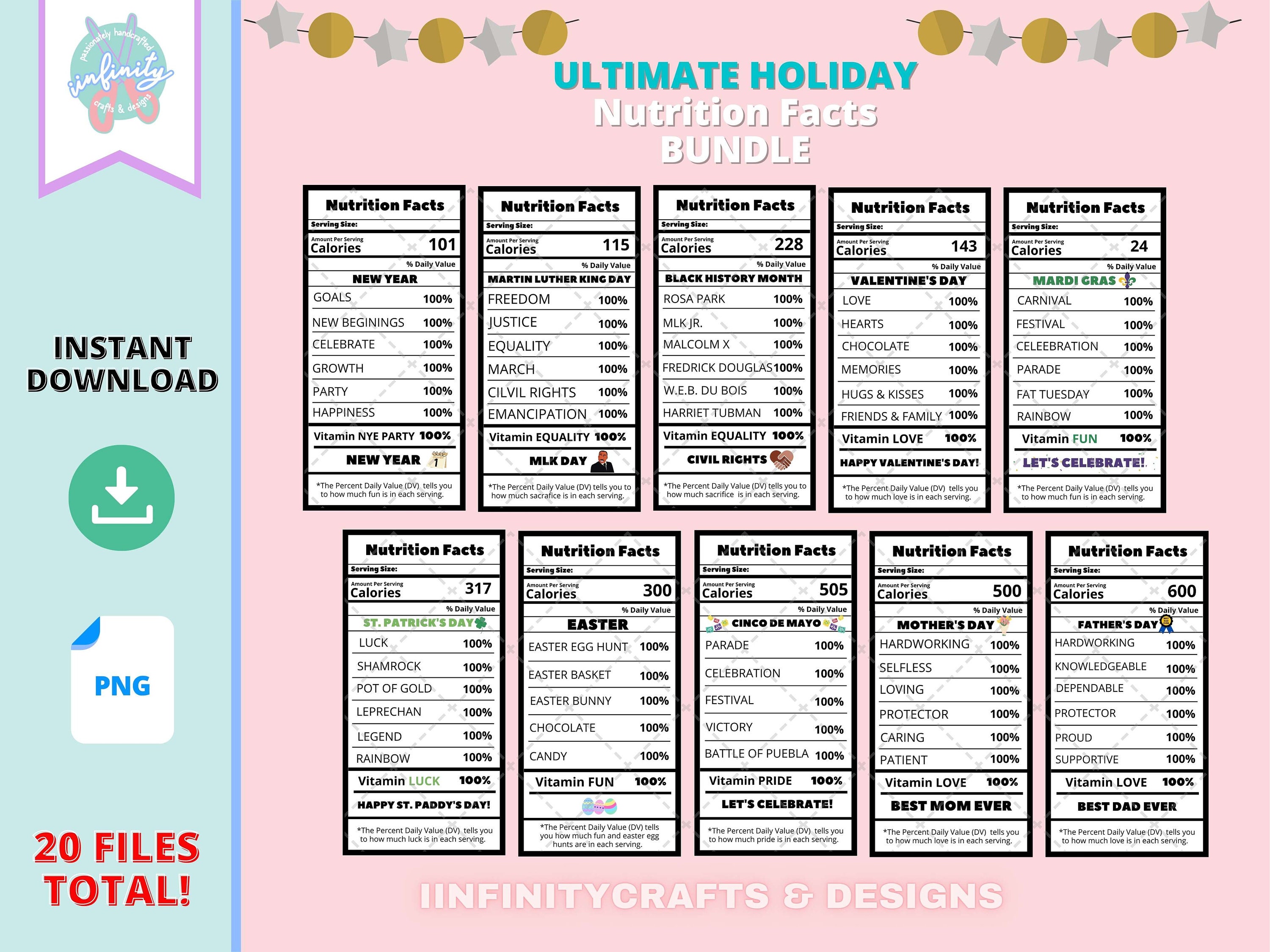 Ultimate Holiday Nutrition Facts, Nutrition Facts Labels, Chip Bag ...