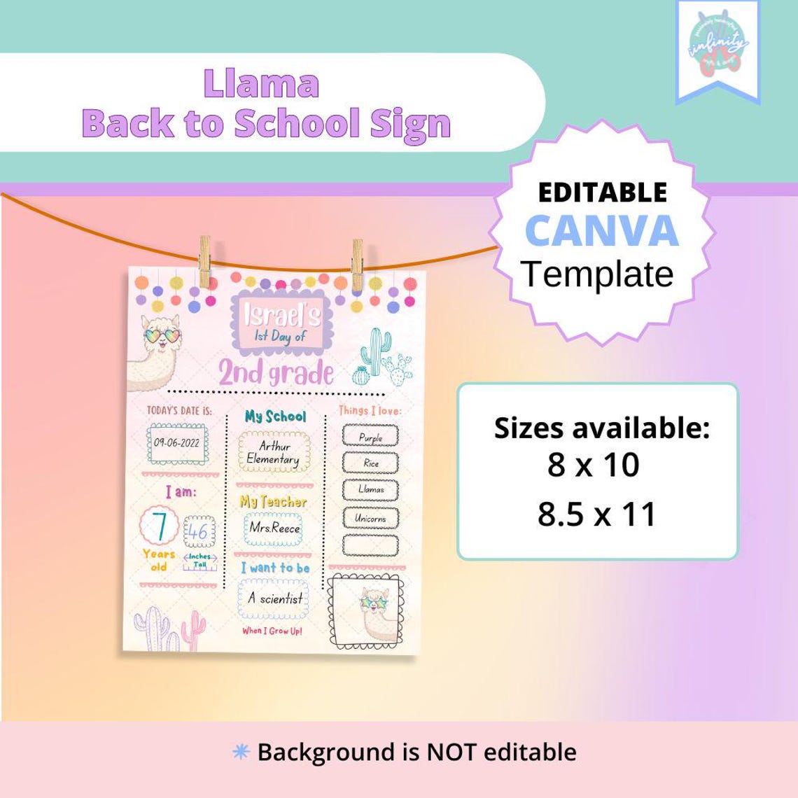 First Day of School Sign, Back to School Sign Printable, Last Day ...
