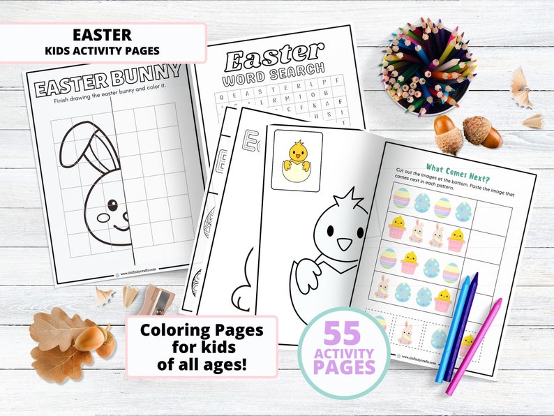 Easter Activity Pages for Kids | Kids Coloring Pages | Easter Word ...