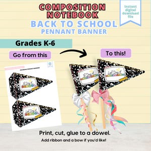 Printable Back to School Pennant Flag First & Last Day Photo Prop ...