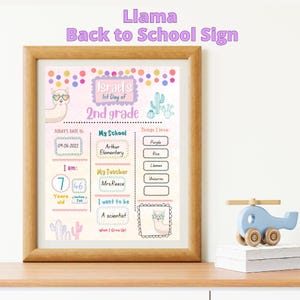 First Day of School Sign, Back to School Sign Printable, Last Day ...